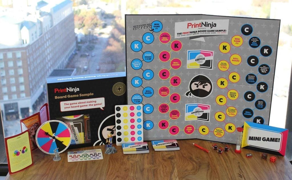 Request a Board Game Sample Pack from PrintNinja